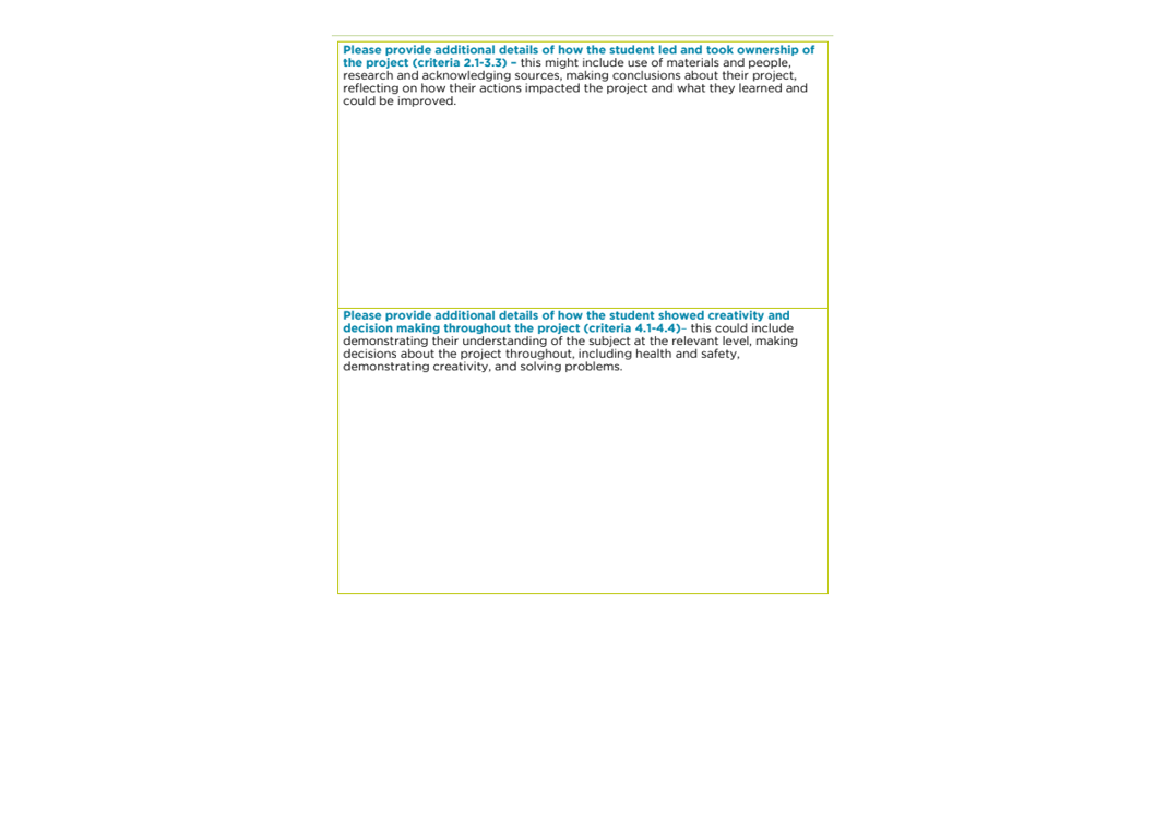 CREST Silver & Gold SEND evidence form 1 - written details | CREST Awards
