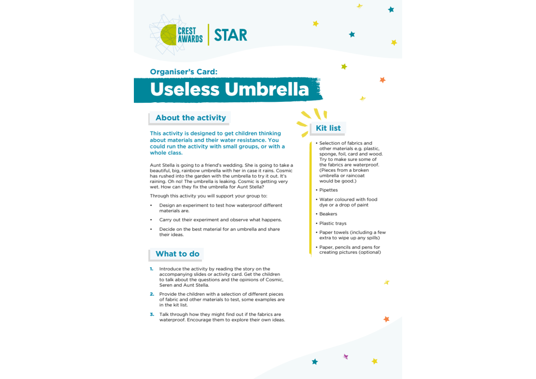 CREST Star Useless Umbrella | CREST Awards