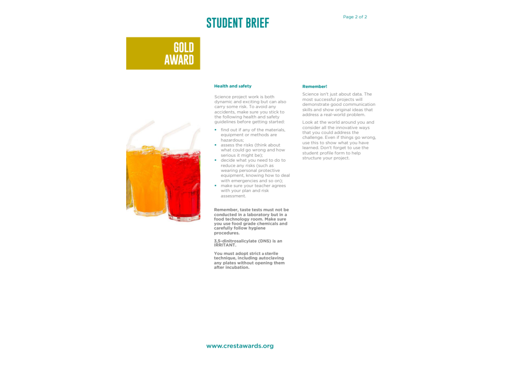 CREST Gold Fruit juice or fizzy drinks? | CREST Awards