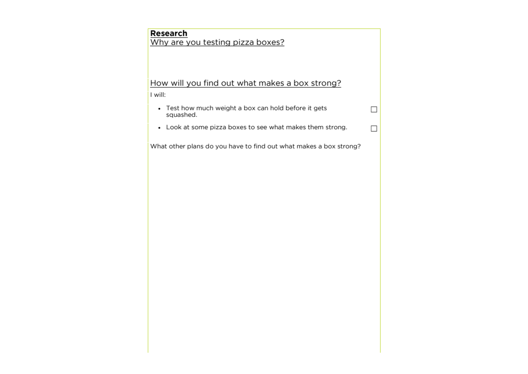 CREST Bronze SEND Design and make a pizza box - student workbook ...