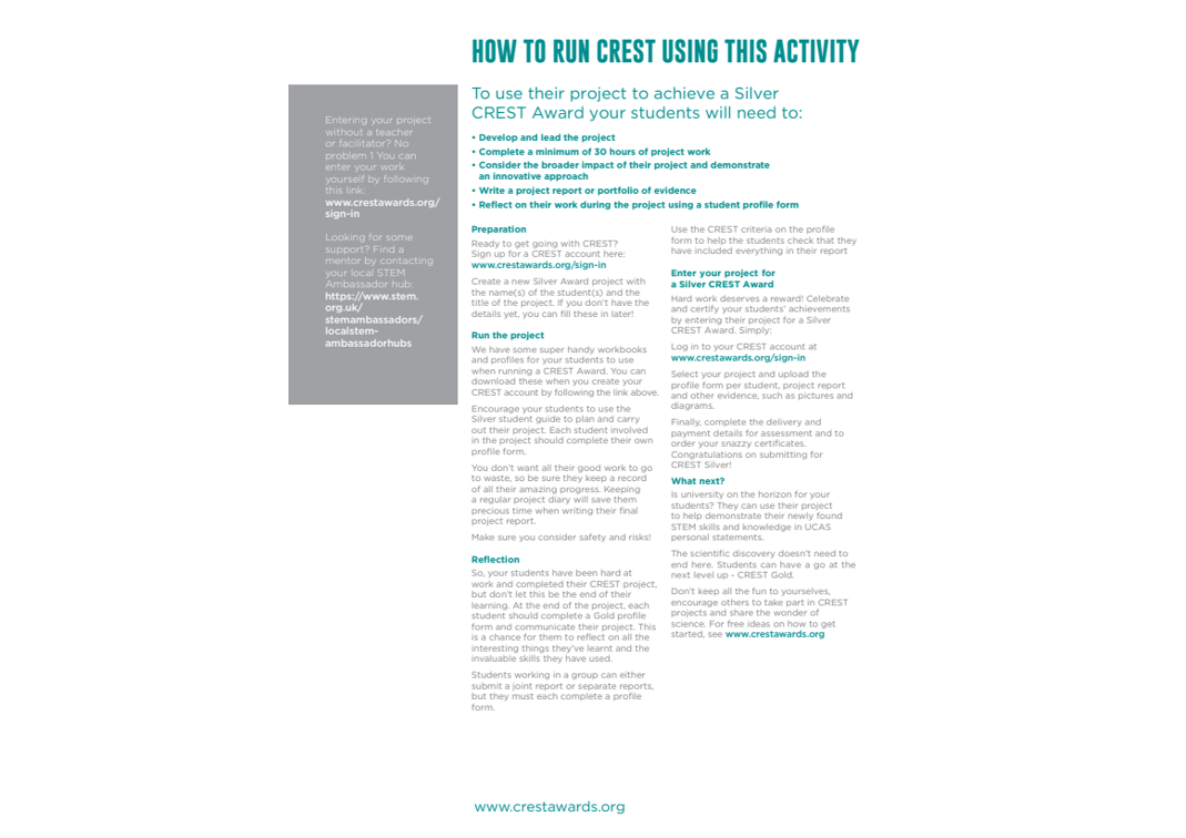 CREST Silver Measuring alcohol content | CREST Awards