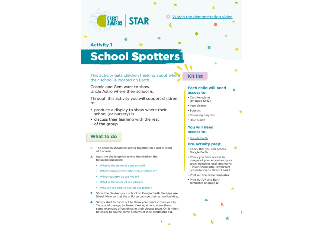CREST Star for early years Earth and beyond | CREST Awards
