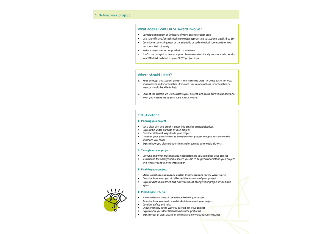 CREST Gold student guide | CREST Awards