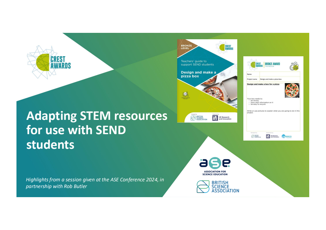 Adapting resources for learners with SEND | CREST Awards