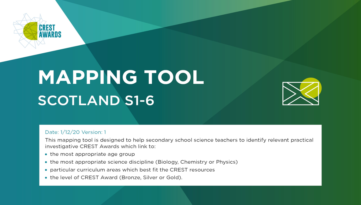 CREST Secondary curriculum mapping tool - Scotland | CREST Awards