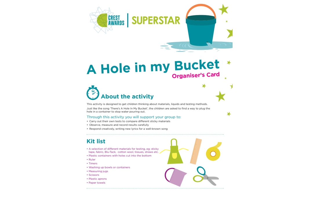 CREST SuperStar A Hole in my Bucket | CREST Awards